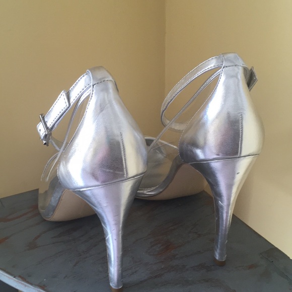 Shoes | Bg Cynthia Silvertransparent Metallic Heel 912 | Poshmark